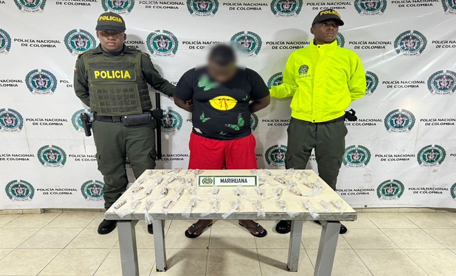 Capturado con cigarrillos de marihuana | Policía Nacional de Colombia